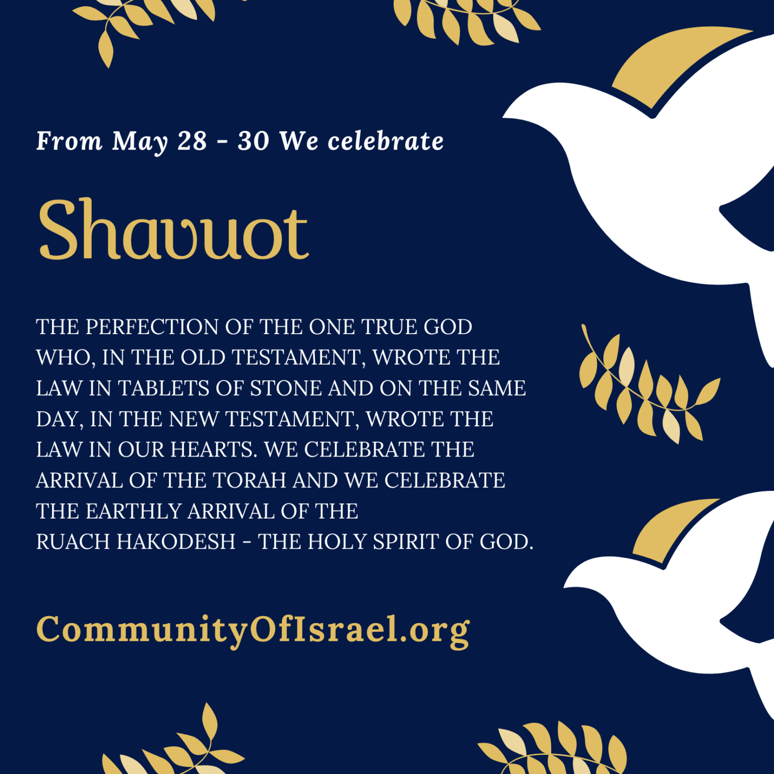 Shavuot - Feast of Weeks - Community Of Israel